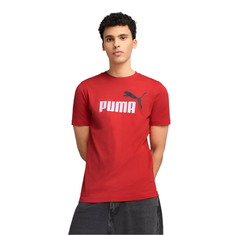 PUMA Mens Essentials 2 Colour No.1 Logo Tee – Sportsmart
